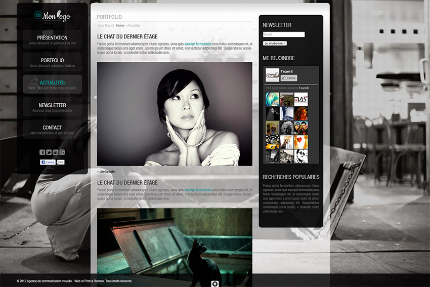 Portfolio Photoshop » Créer un thème Wordpress avec Photoshop