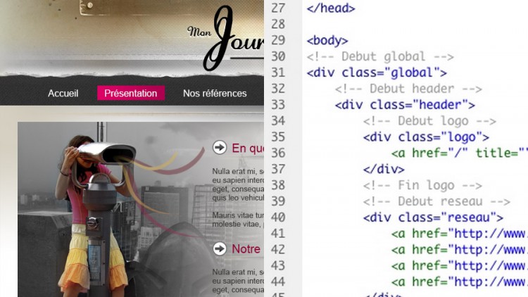 Portfolio Html Css Intégration Dun Template De Thème Portfolio